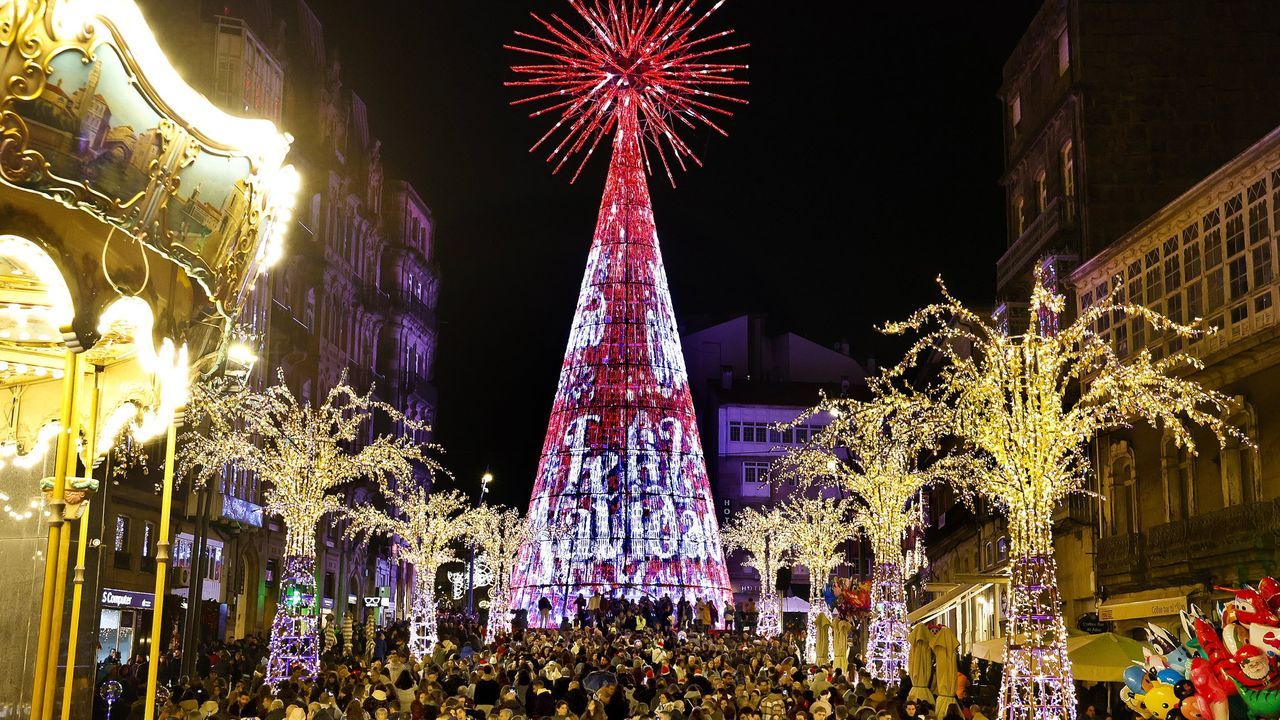 Vigo enciende sus doce millones de leds de Navidad: esto es todo lo que ...