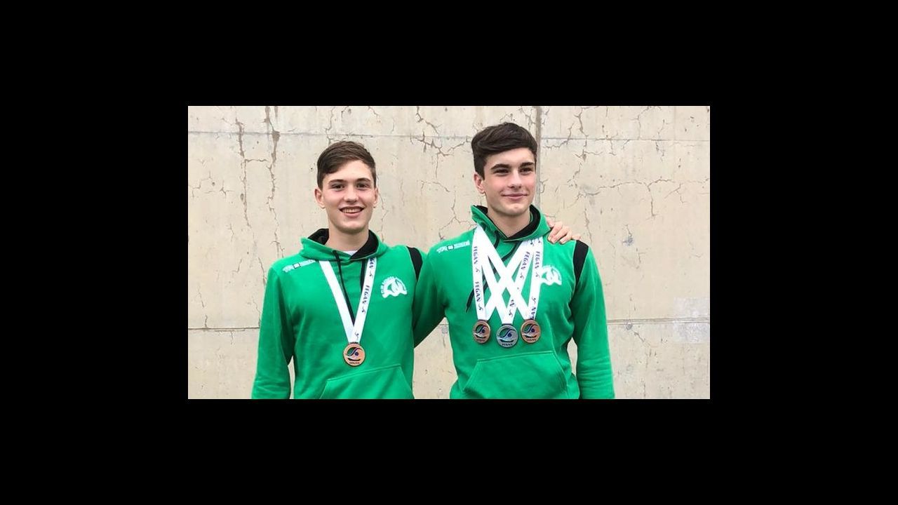 Javier Pontón y David Conde lograron cuatro medallas para el CN Monforte