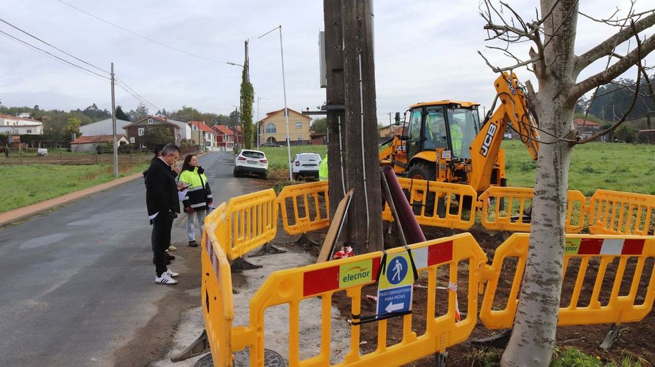 Brión inicia la mejora de la vía principal de Lamiño con el retranqueo ...
