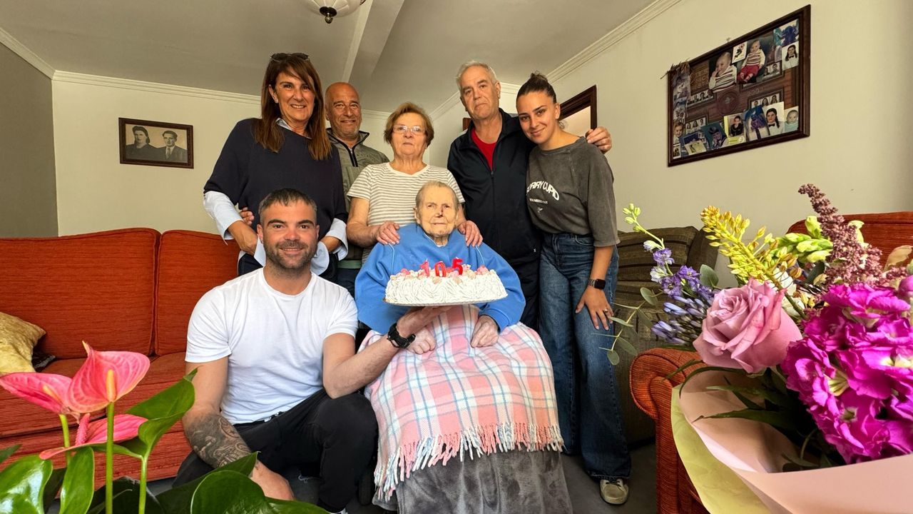 Pepa de Beiro sopló con su familia las velas de su 105 cumpleaños