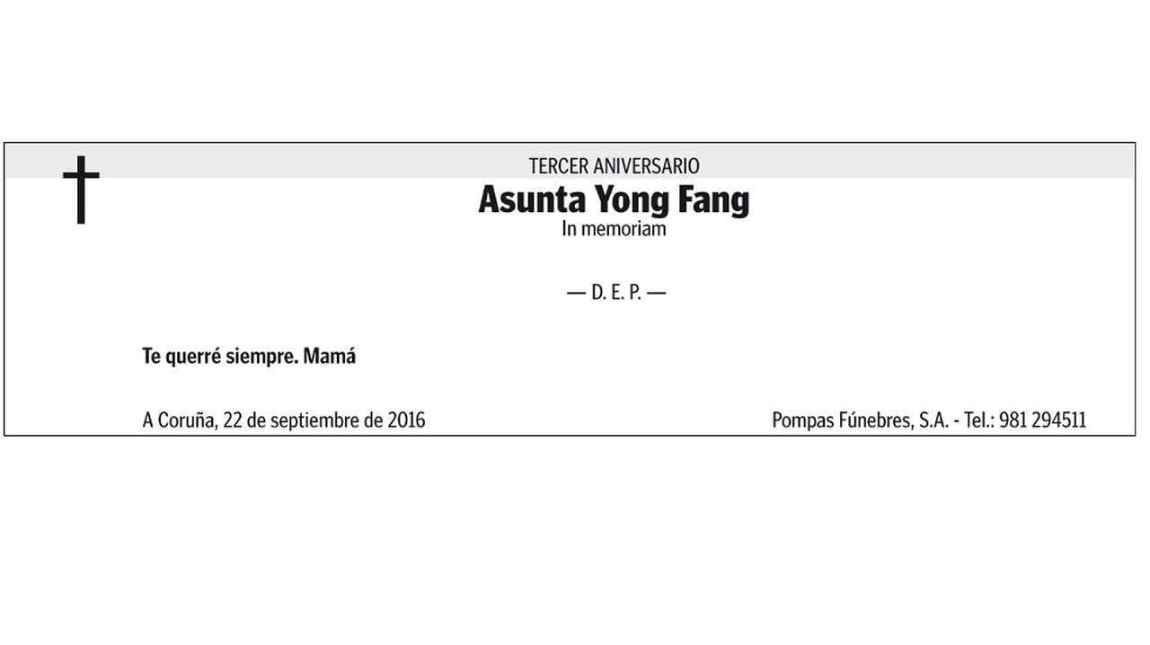 La madre de Asunta vuelve a obviar a Basterra en la esquela