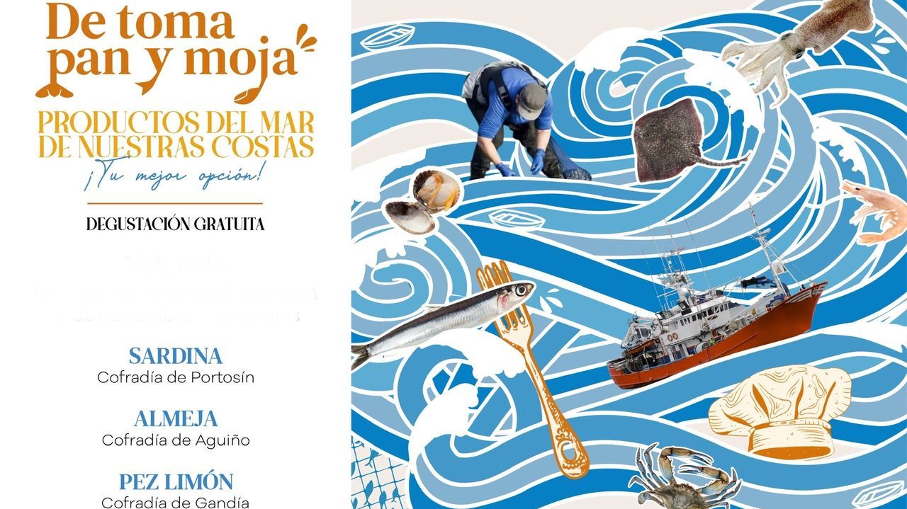 «De toma pan y moja», con marisco de Aguiño y pescado de Portosín