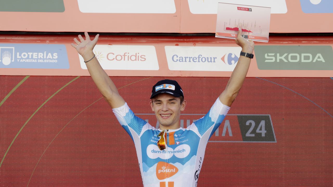 Bittner bate a Van Aert por centímetros en la Vuelta