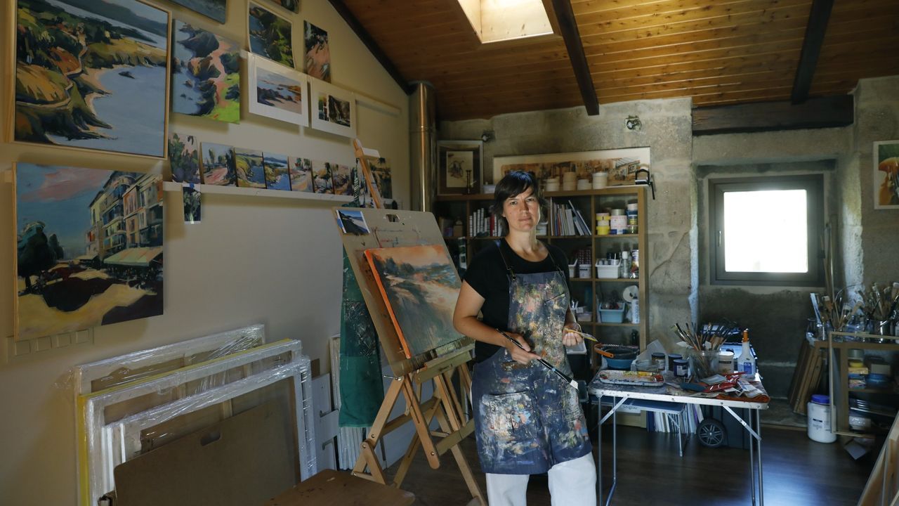 Isabell Seidel abre las puertas de su estudio en Amoeiro