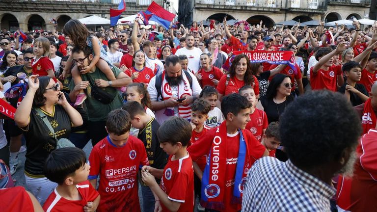 Ourense celebra el ascenso de la UD a Primera RFEF