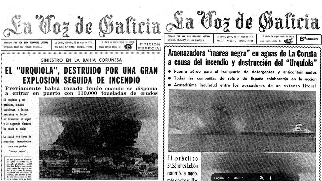 Cronología del humo negro del Urquiola que cubrió Galicia: «A las dos ...