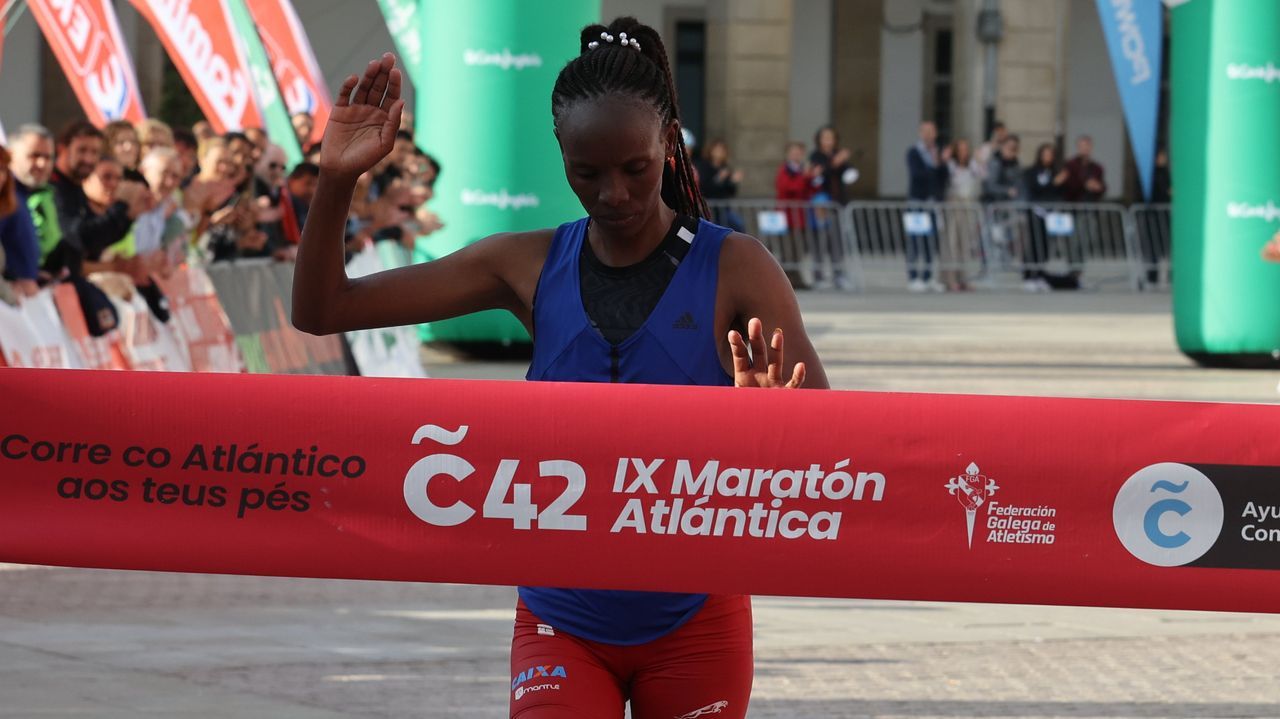 Richard Rop y Mónica Cheruto ganan el maratón coruñés con récord de la ...