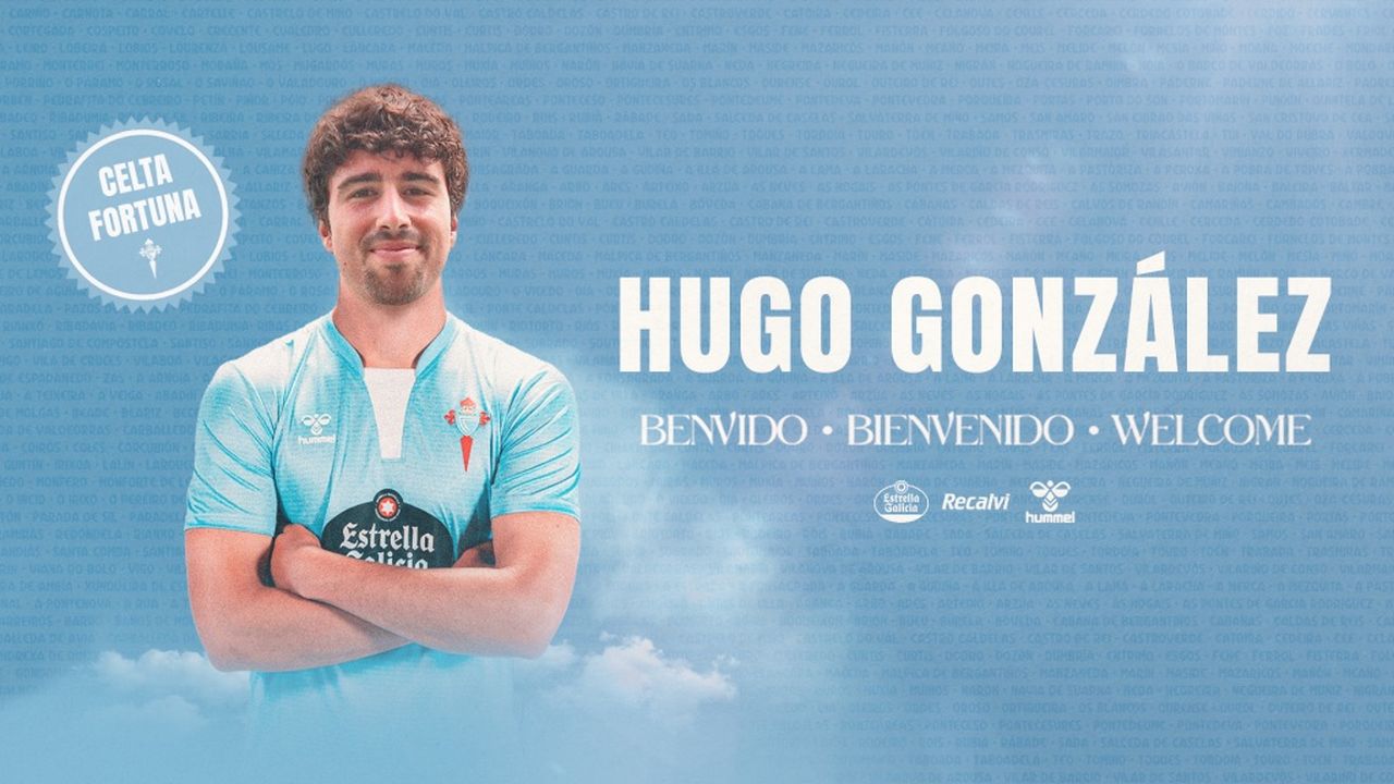 Hugo González, atacante cedido por el Valencia, llega al Celta Fortuna