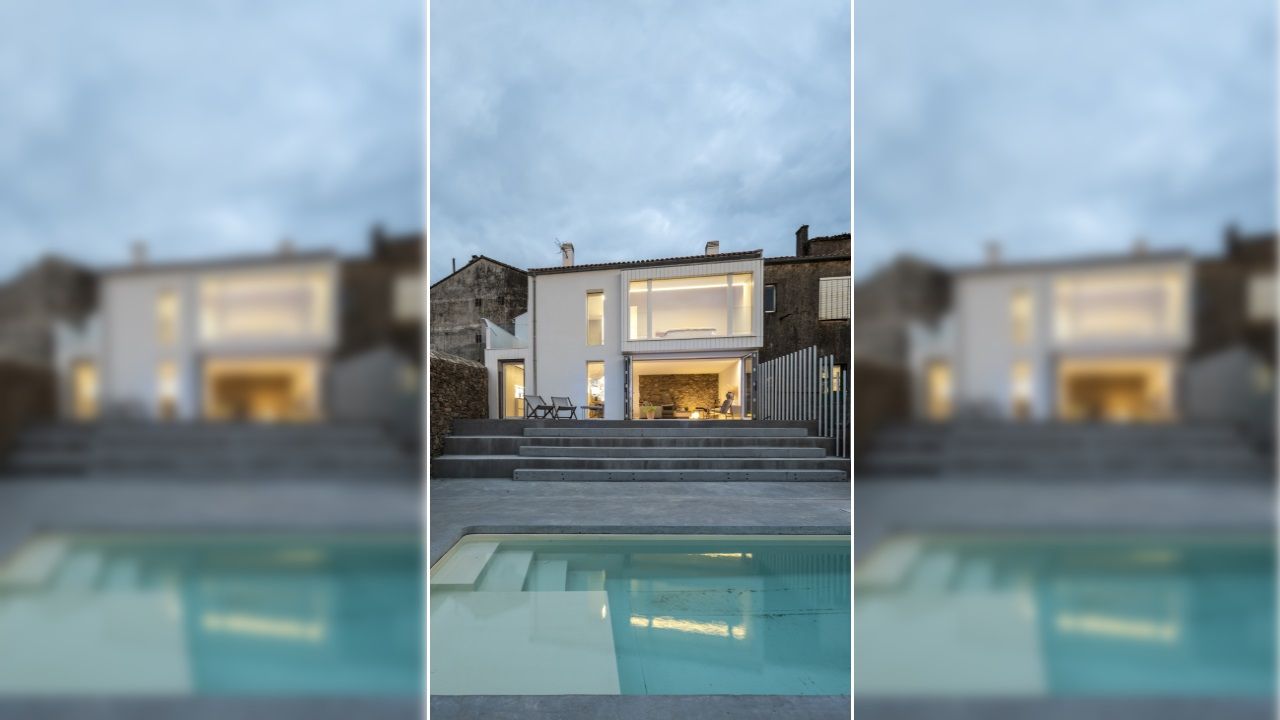 La casa del casco histórico de Santiago con jardín, piscina y vistas a ...