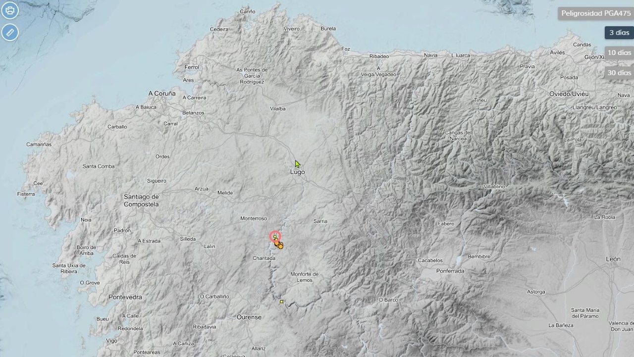 Once terremotos sacoden Taboada en catro días