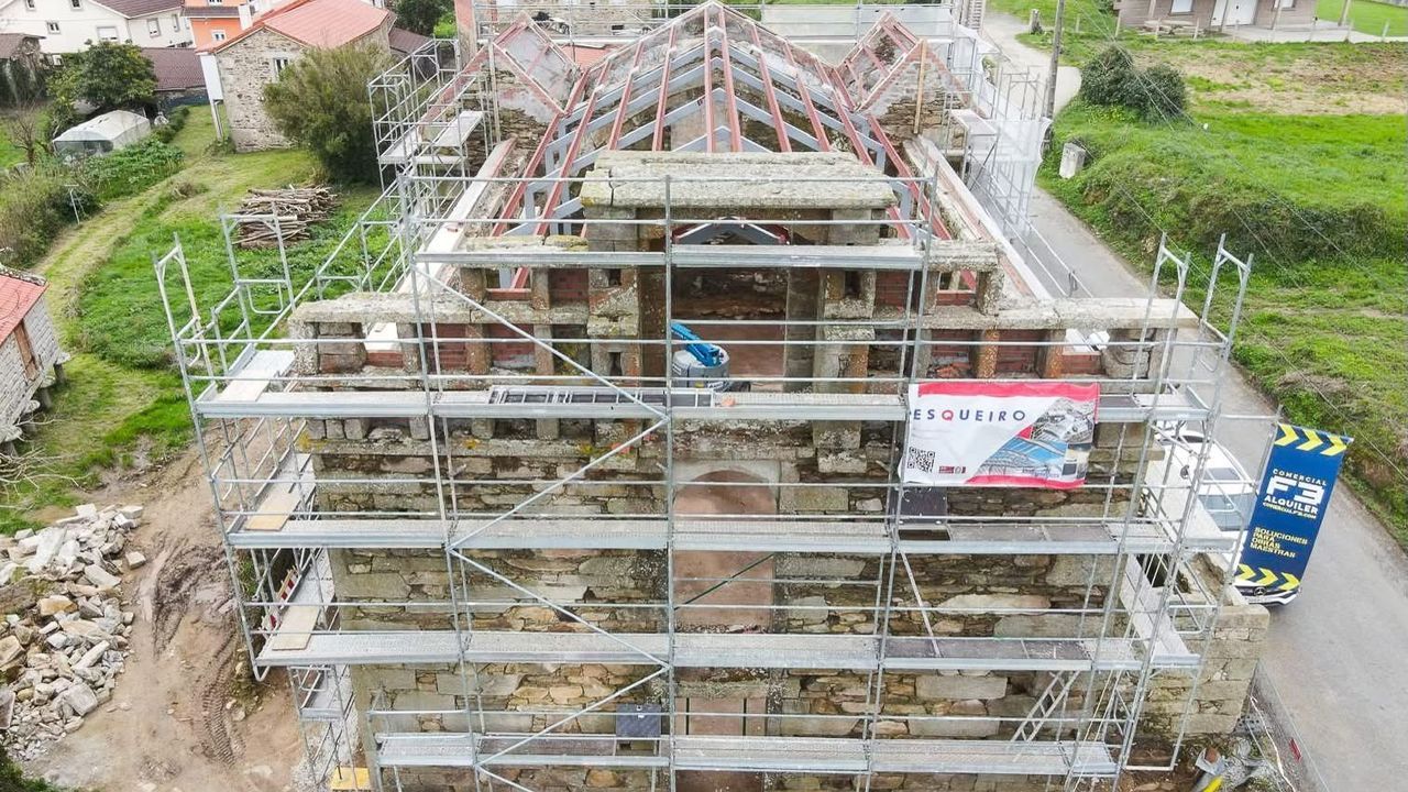Avanzan las obras para transformar la capilla de Sinde
