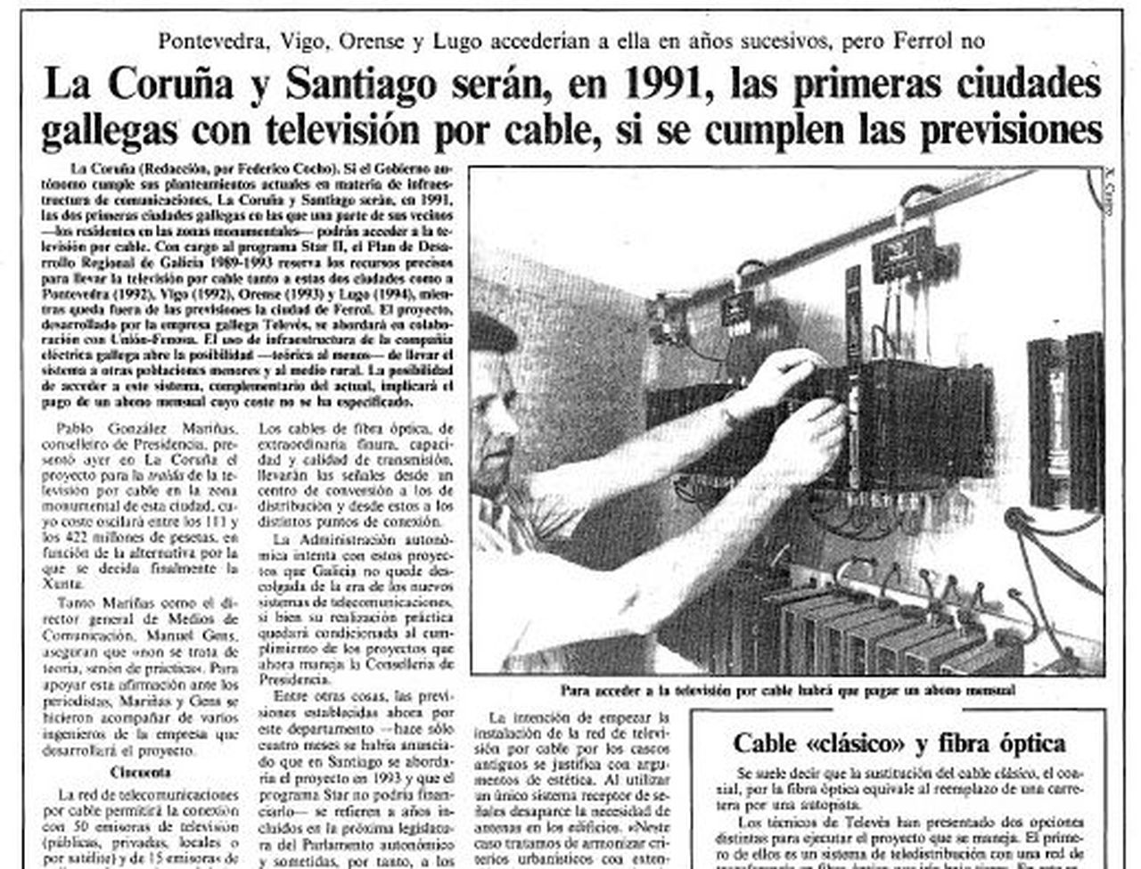 Ferrol, fuera del plan para la llegada de la televisión por cable a las ...