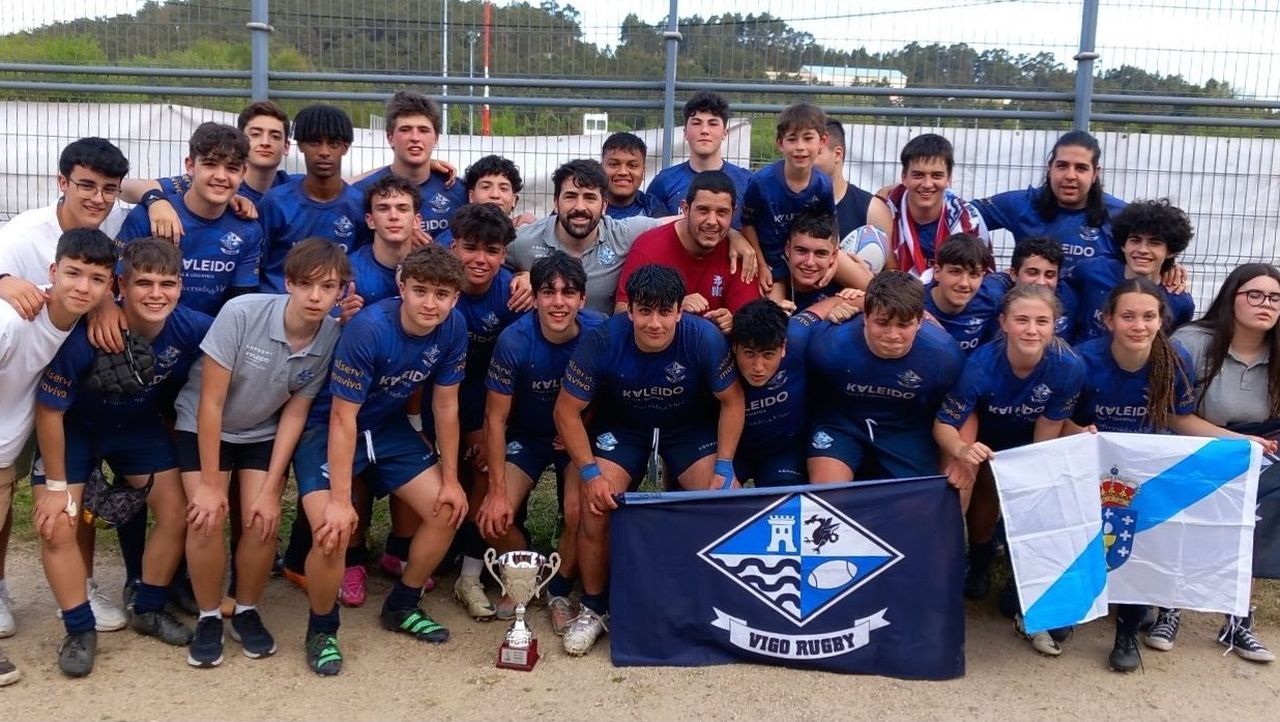 El equipo M18 del Vigo Rugby, campeón gallego con pleno de triunfos