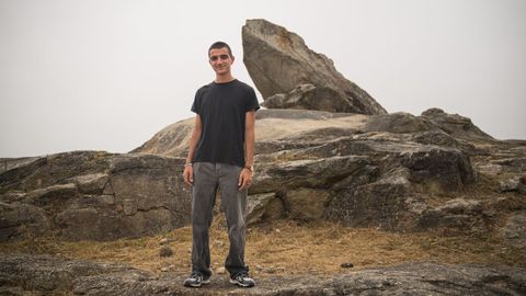 David en su rincón favorito de Ribeira, el mirador de A pedra da Rá