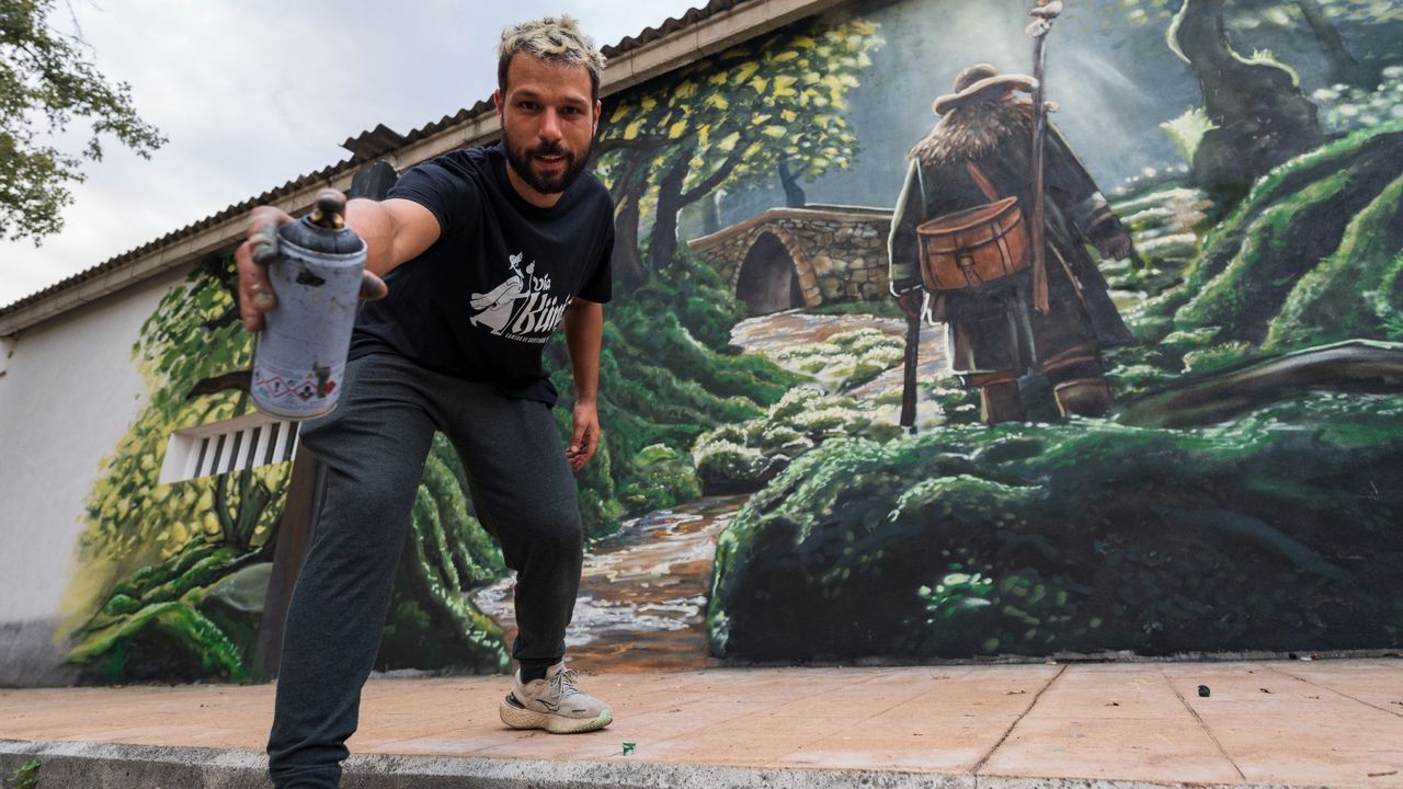Diego As inicia una serie de murales sobre la Vía Künig