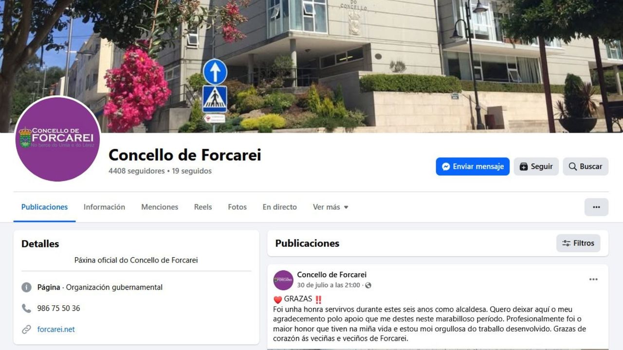 «Secuestro» de las redes sociales de Forcarei: el nuevo gobierno no puede acceder a las cuentas