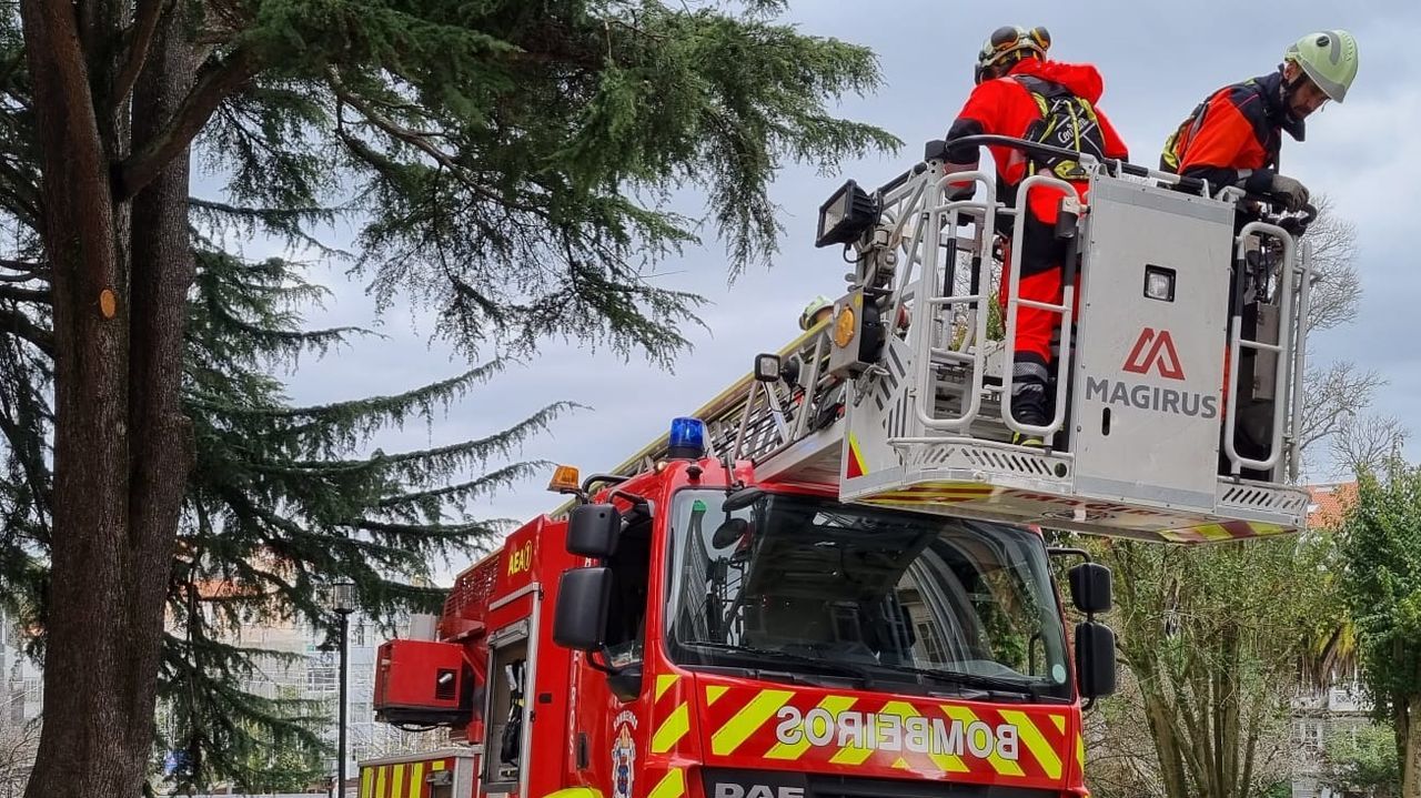 Incendio en un noveno piso del barrio de Caranza, en Ferrol