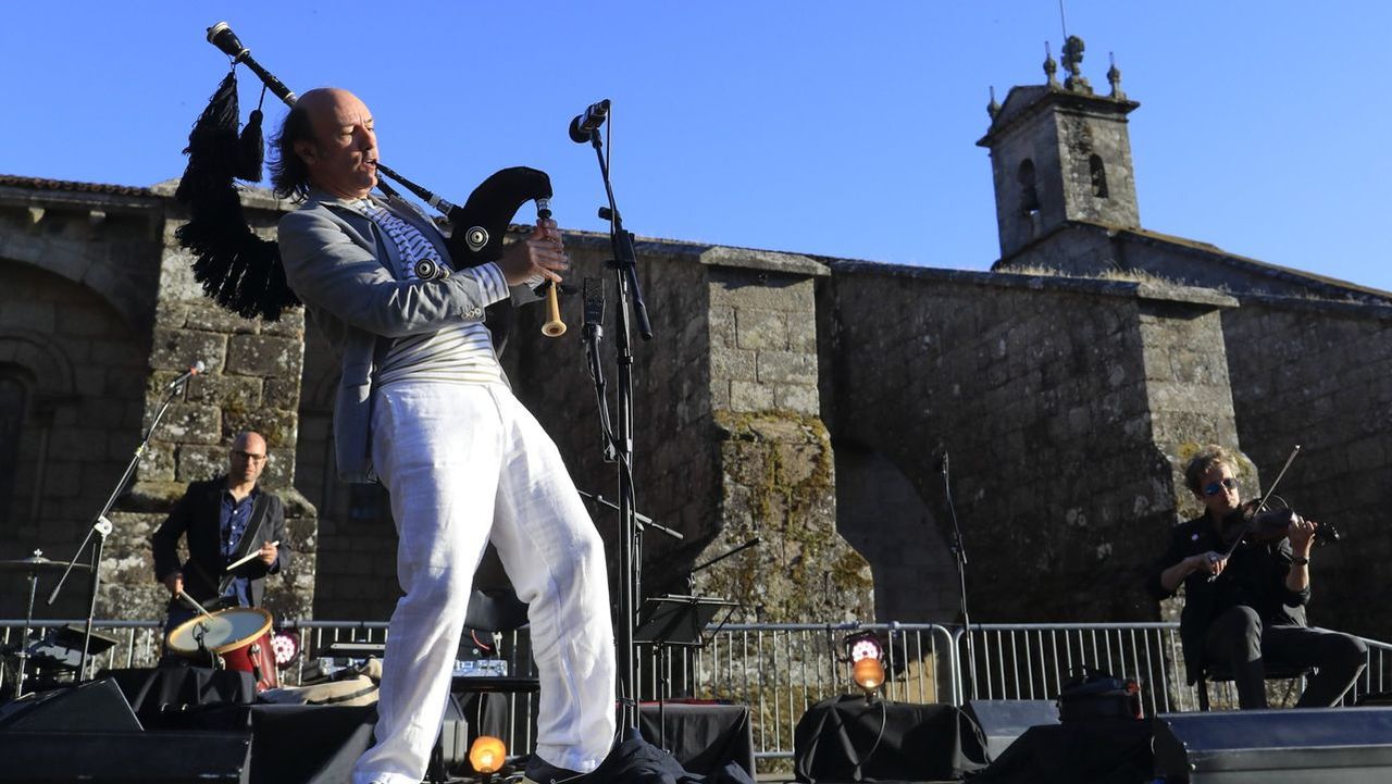Carlos Núñez, en concierto en Folk na Beira do Sar