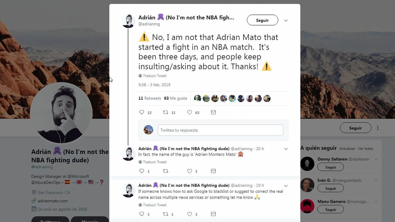 «Yo no soy el Adrián que se ha pegado en la NBA»