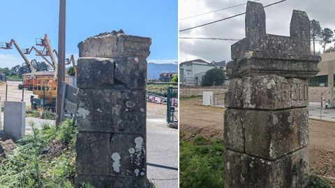 Denuncian la mutilación de uno de los pilares del pazo de Torres Agrelo ...