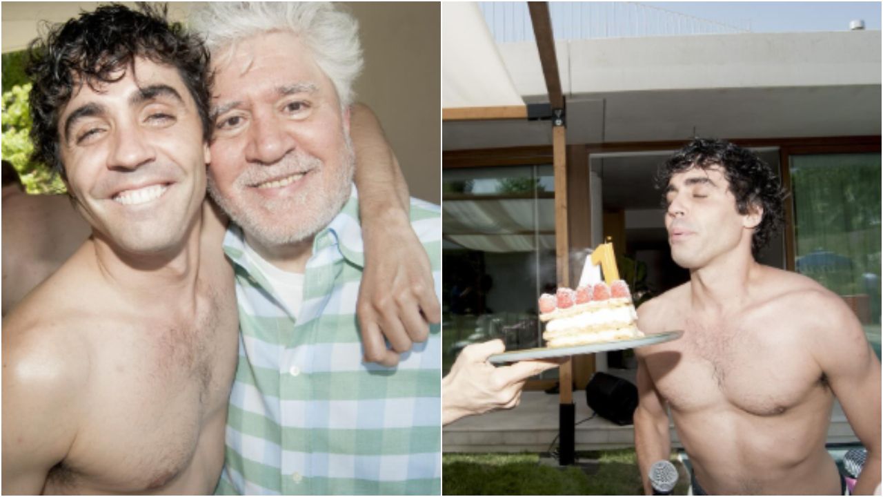 Javier Ambrossi celebra su 41 cumpleaños con Almodóvar en la piscina y ...