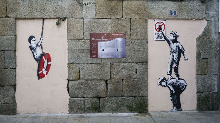 Así es la ruta de Banksy por el casco de Verín