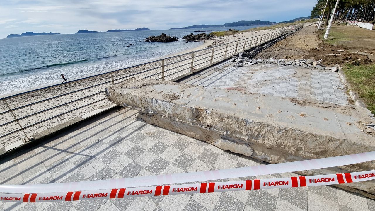 Empieza el retranqueo en el paseo de Samil