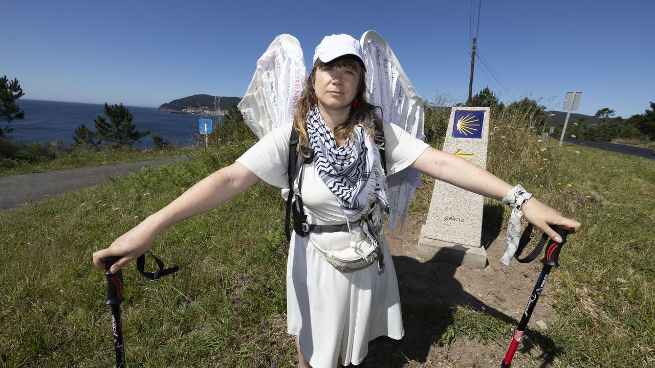 Alas por Palestina en el Camiño de Fisterra