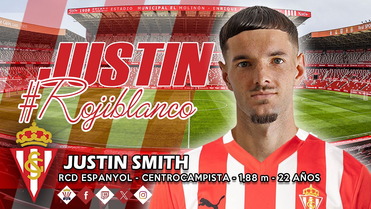 Justin Smith llega a Gijón para anunciar su fichaje por el Sporting